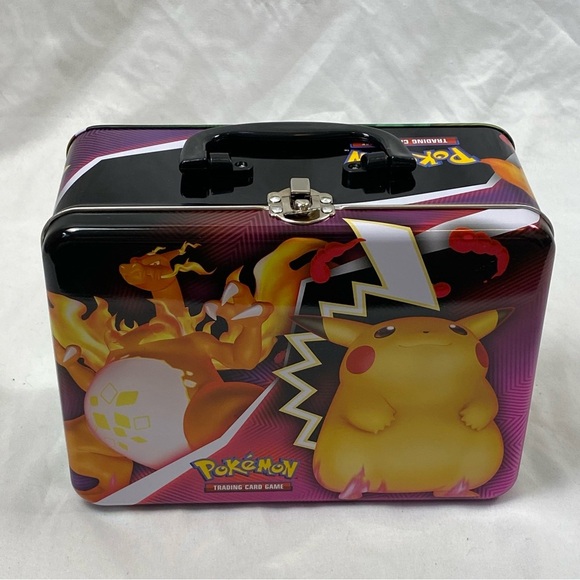 Pokemon | Toys | Pokemon Tin Lunch Box With Pikachu Charizard Stickers ...